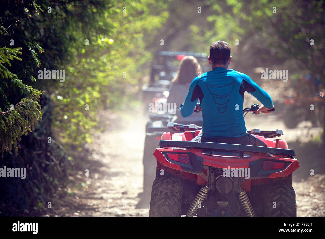 man riding atv vehicle on off road track ,people outdoor sport ...