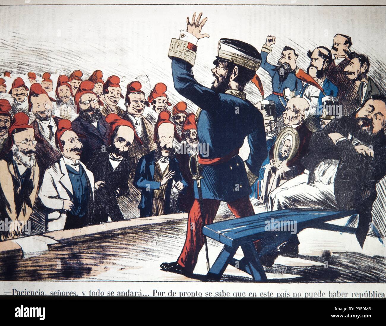 Grabado satírico. Siglo XIX Stock Photo - Alamy