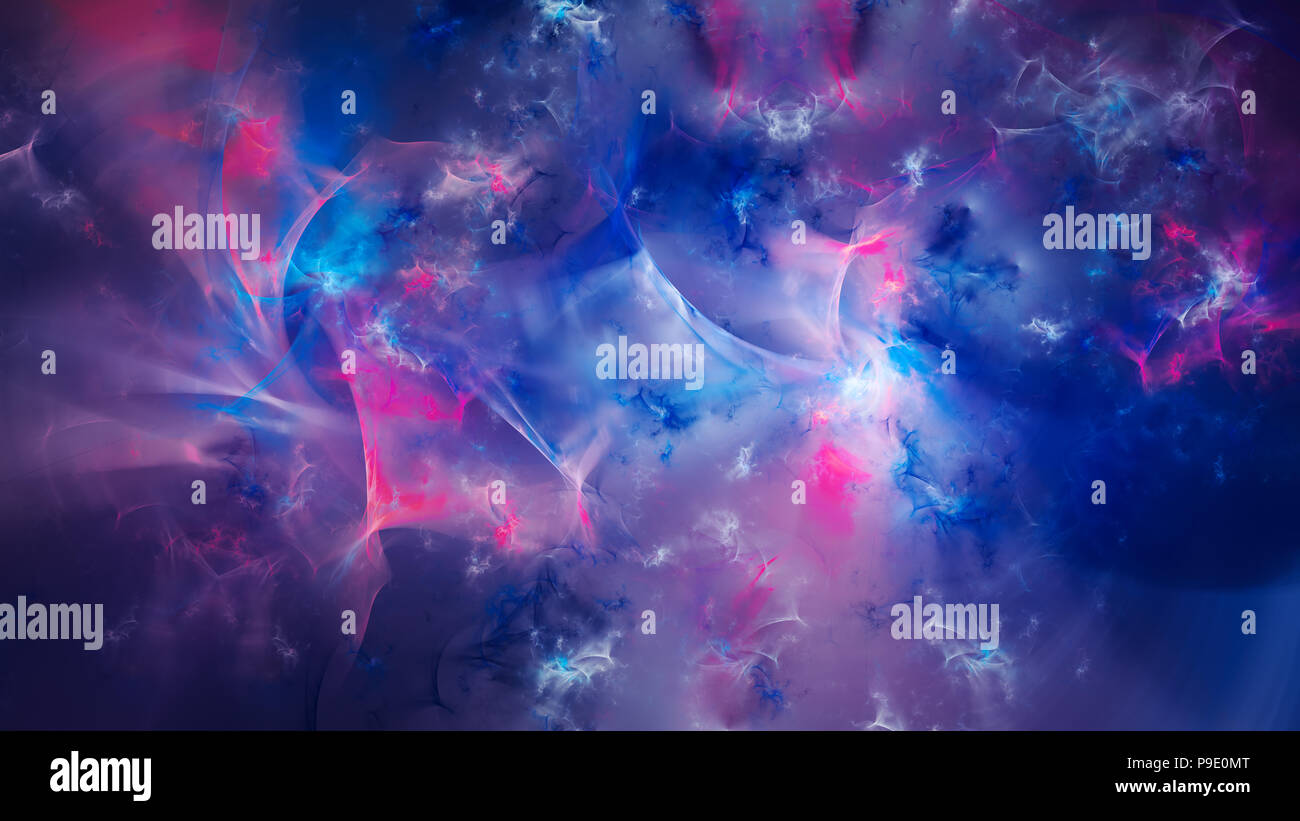 Colorful plasma field in deep space, computer generated abstract ...