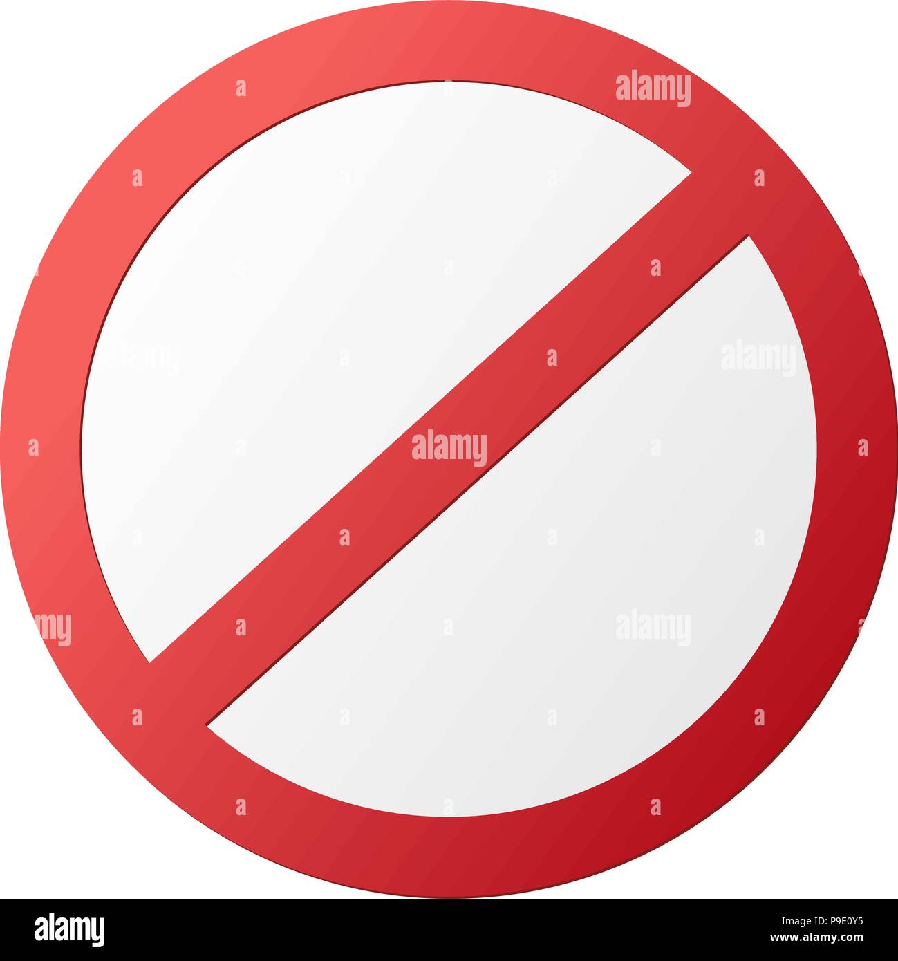 empty round red ban sign Stock Vector Image & Art - Alamy