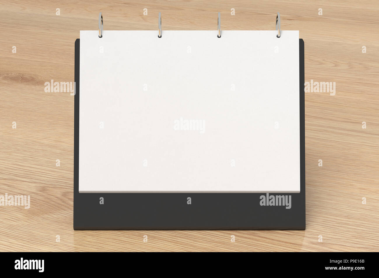 Blank landscape table top flip chart easel binder or calendar mockup ...