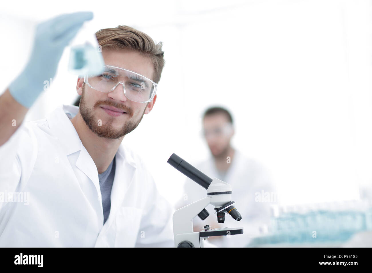closeup.a scientist doing experiments in the laboratory Stock Photo - Alamy