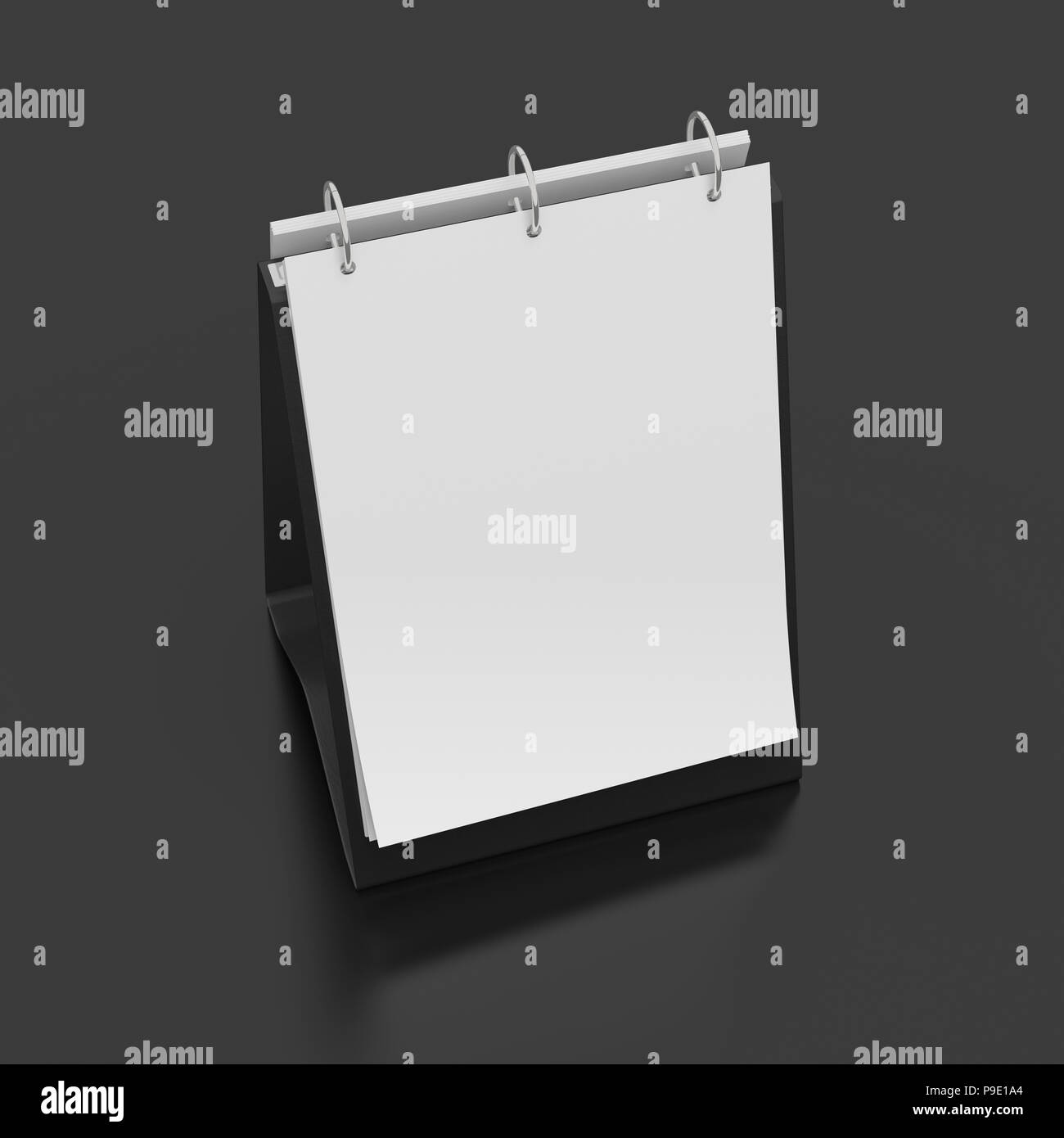 Blank portrait table top flip chart easel binder or calendar mockup ...