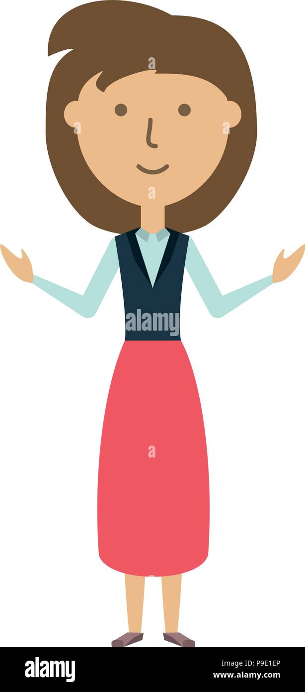 cartoon mom icon over white background, vector illustration Stock ...
