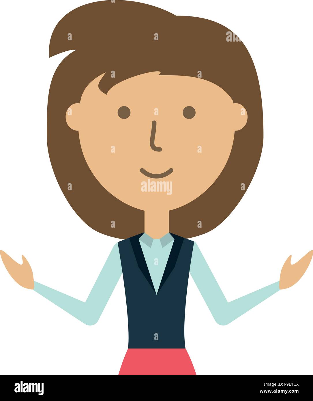 cartoon mom icon over white background, vector illustration Stock ...