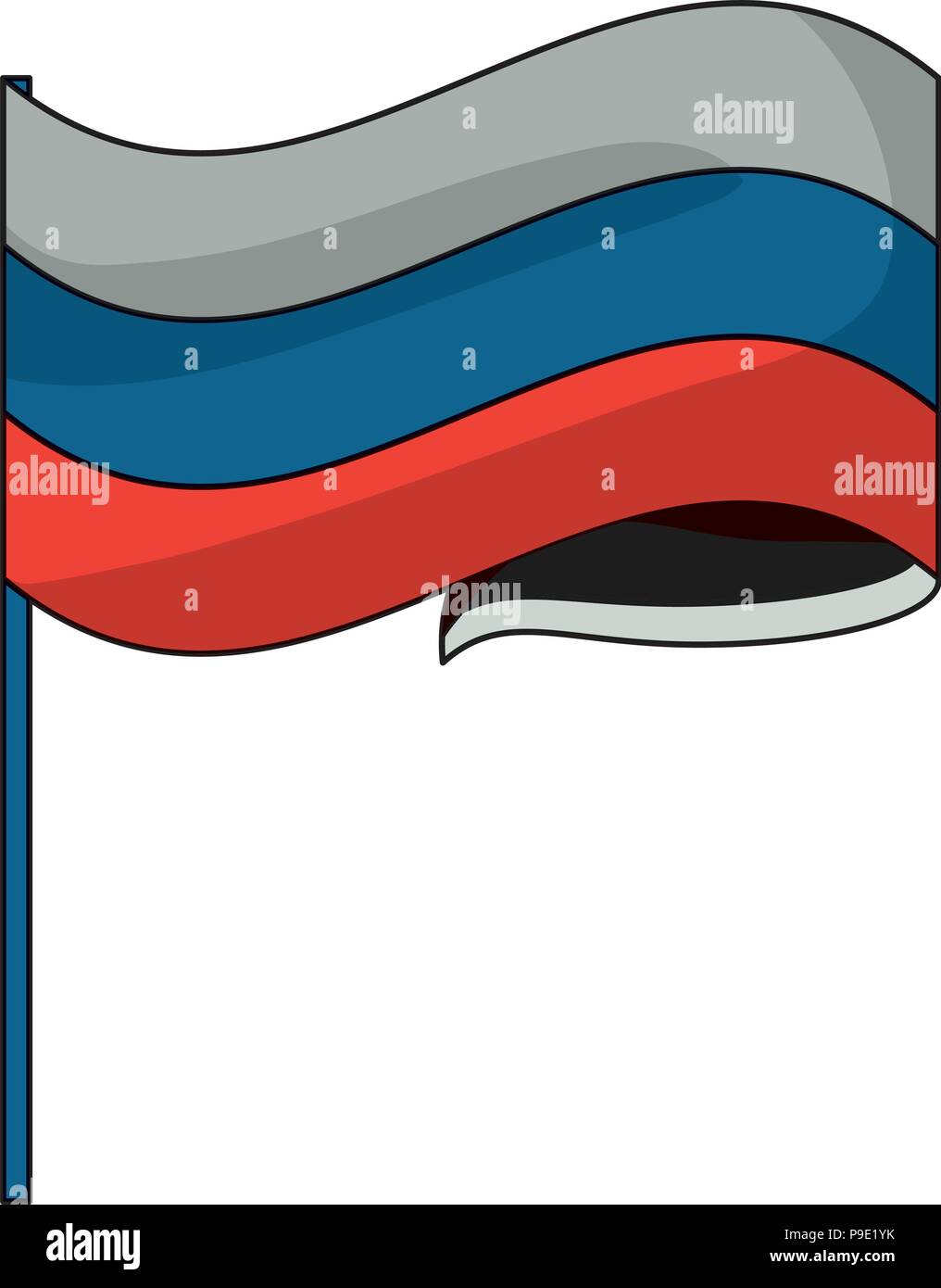 Waving Russia Flag icon over white background, vector illustration Stock Vector Image & Art - Alamy