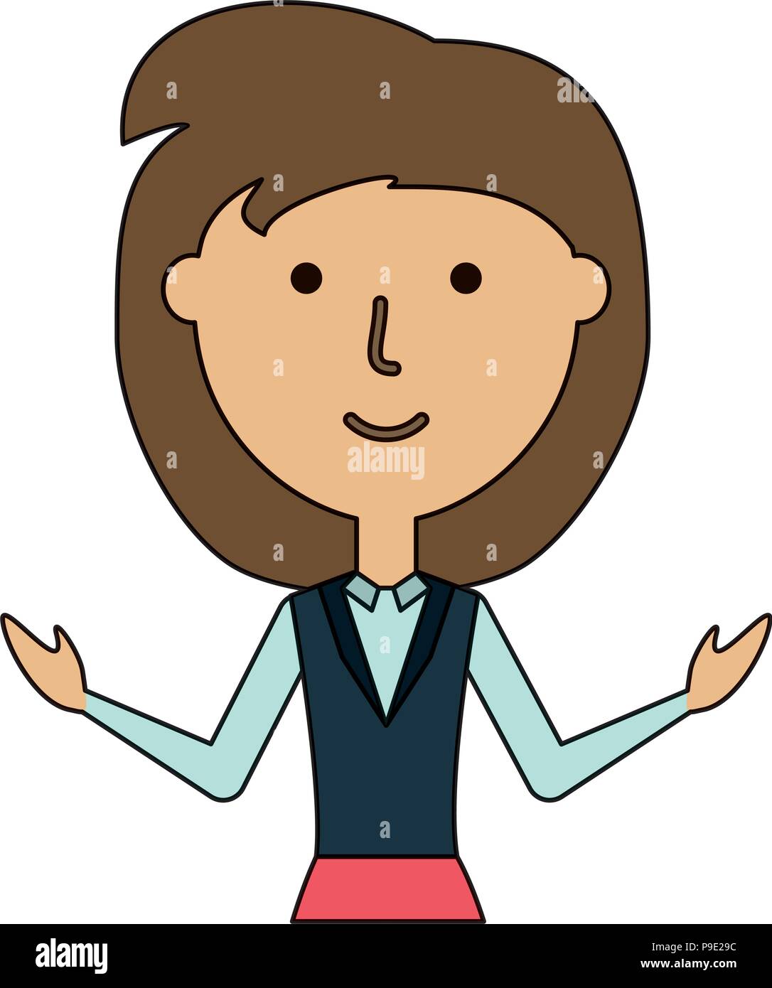 cartoon mom icon over white background, vector illustration Stock ...