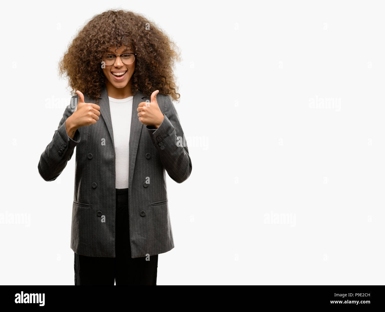 Positive female afro hairstyle Cut Out Stock Images & Pictures - Alamy