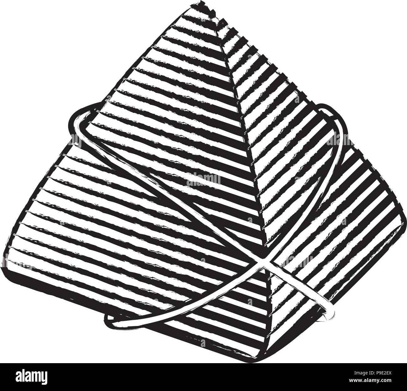 rice dumpling icon over white background, vector illustration Stock ...