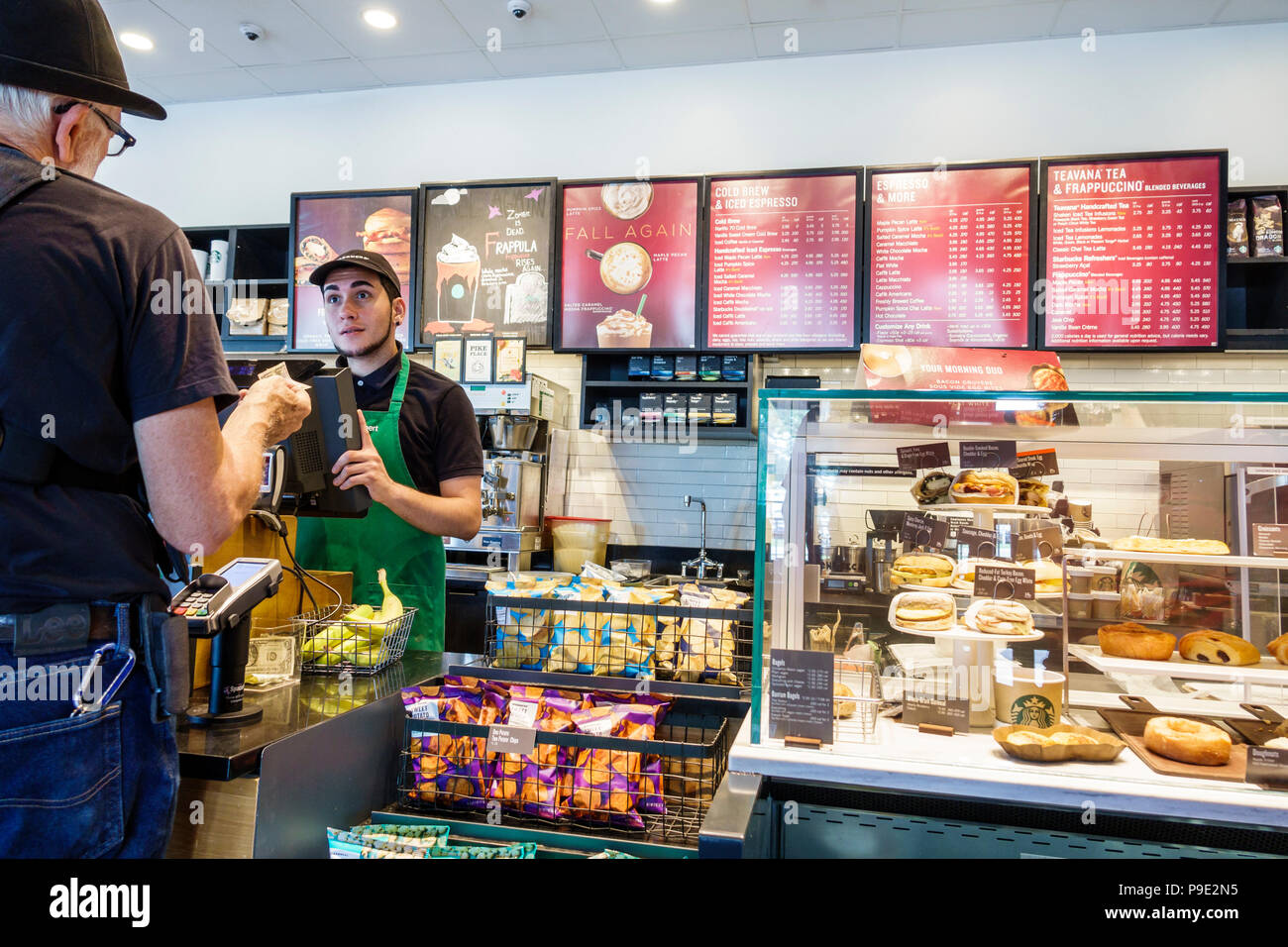 Florida Ocala Starbucks Coffee Interior Inside Cafe Coffeehouse Counter