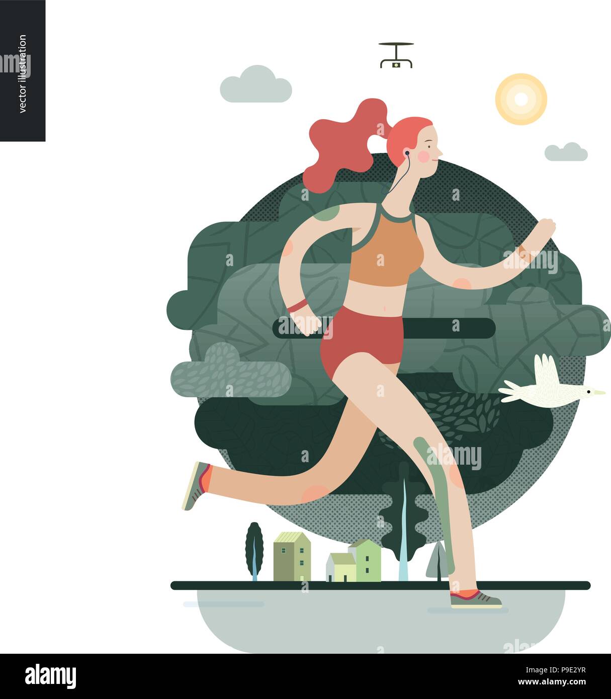 Ginger Athlete Stock Vector Images - Alamy