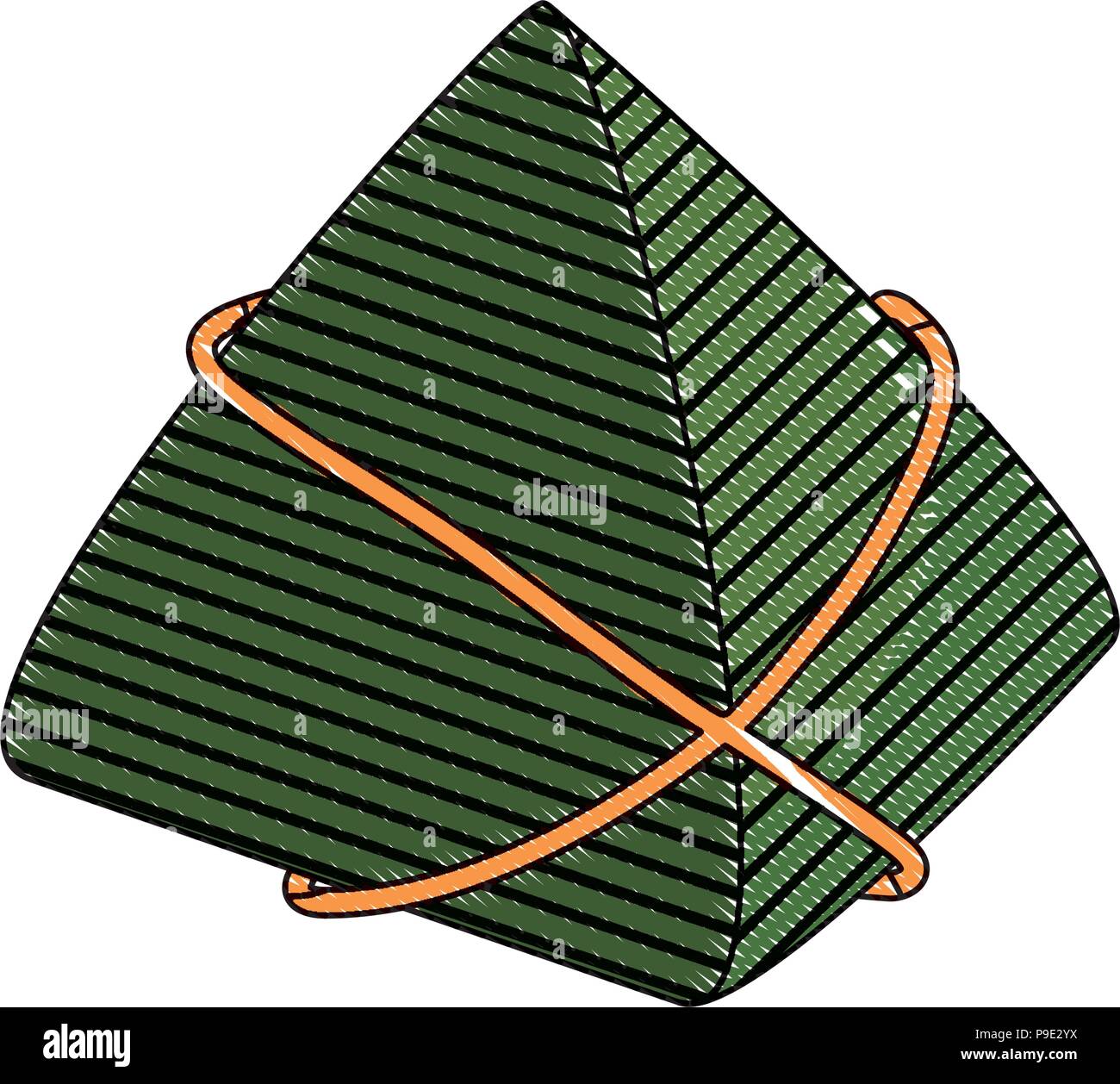 rice dumpling icon over white background, vector illustration Stock ...