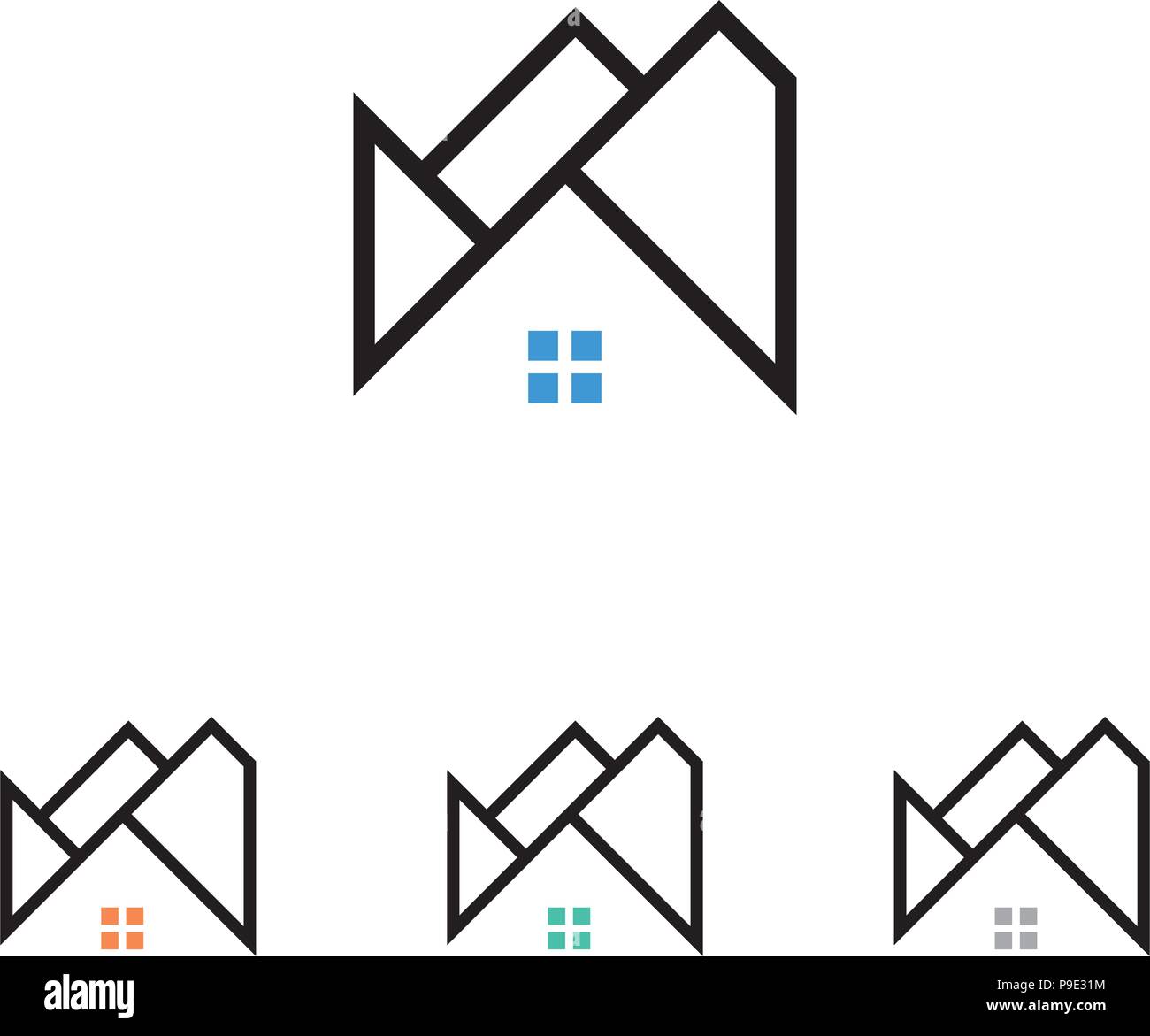 Modern house symbol hi-res stock photography and images - Alamy