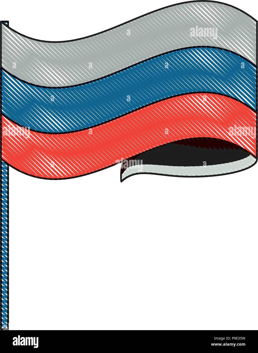 Waving Russia Flag icon over white background, vector illustration Stock Vector Image & Art - Alamy