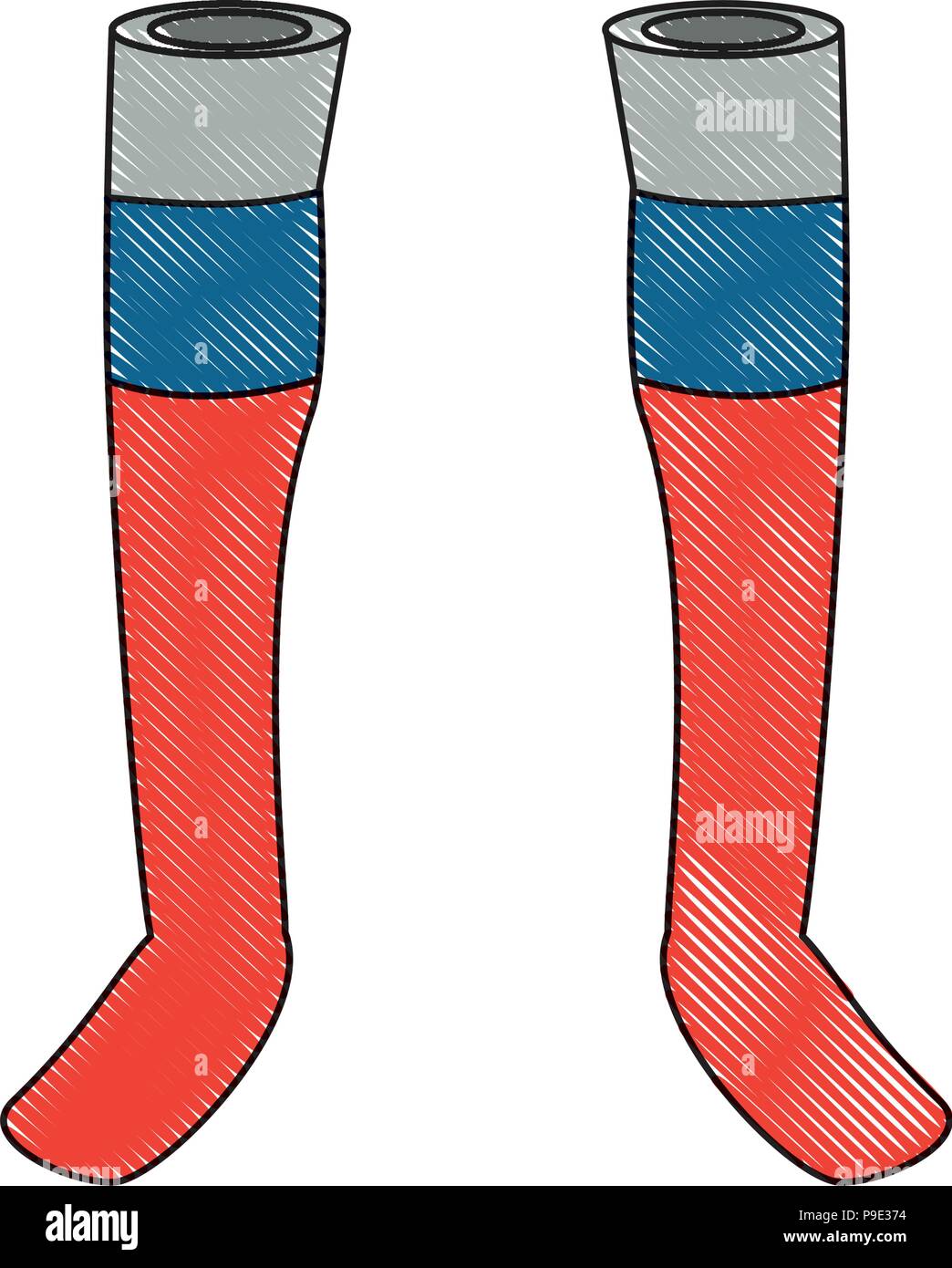 soccer socks icon over white background, vector illustration Stock ...