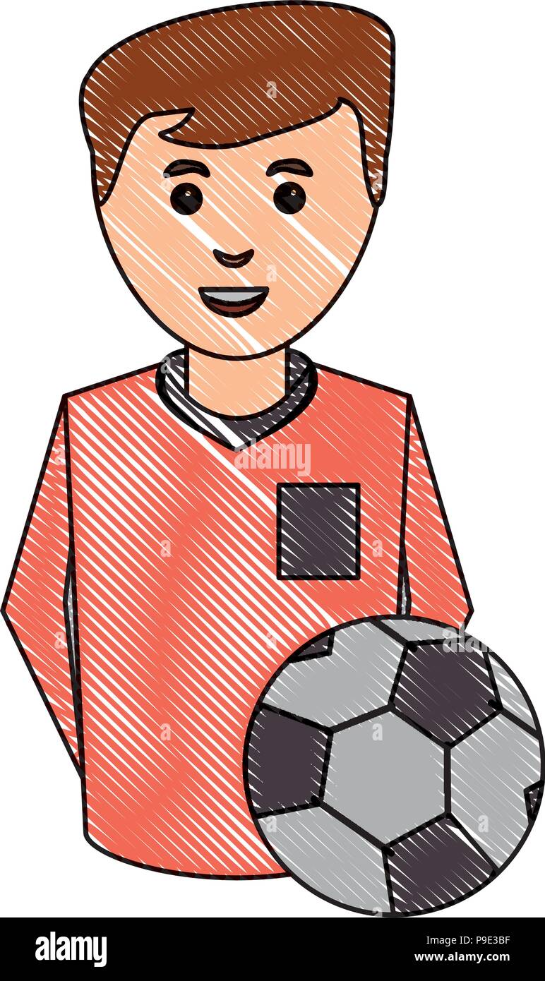 Soccer referee with football ball icon over white background, vector ...