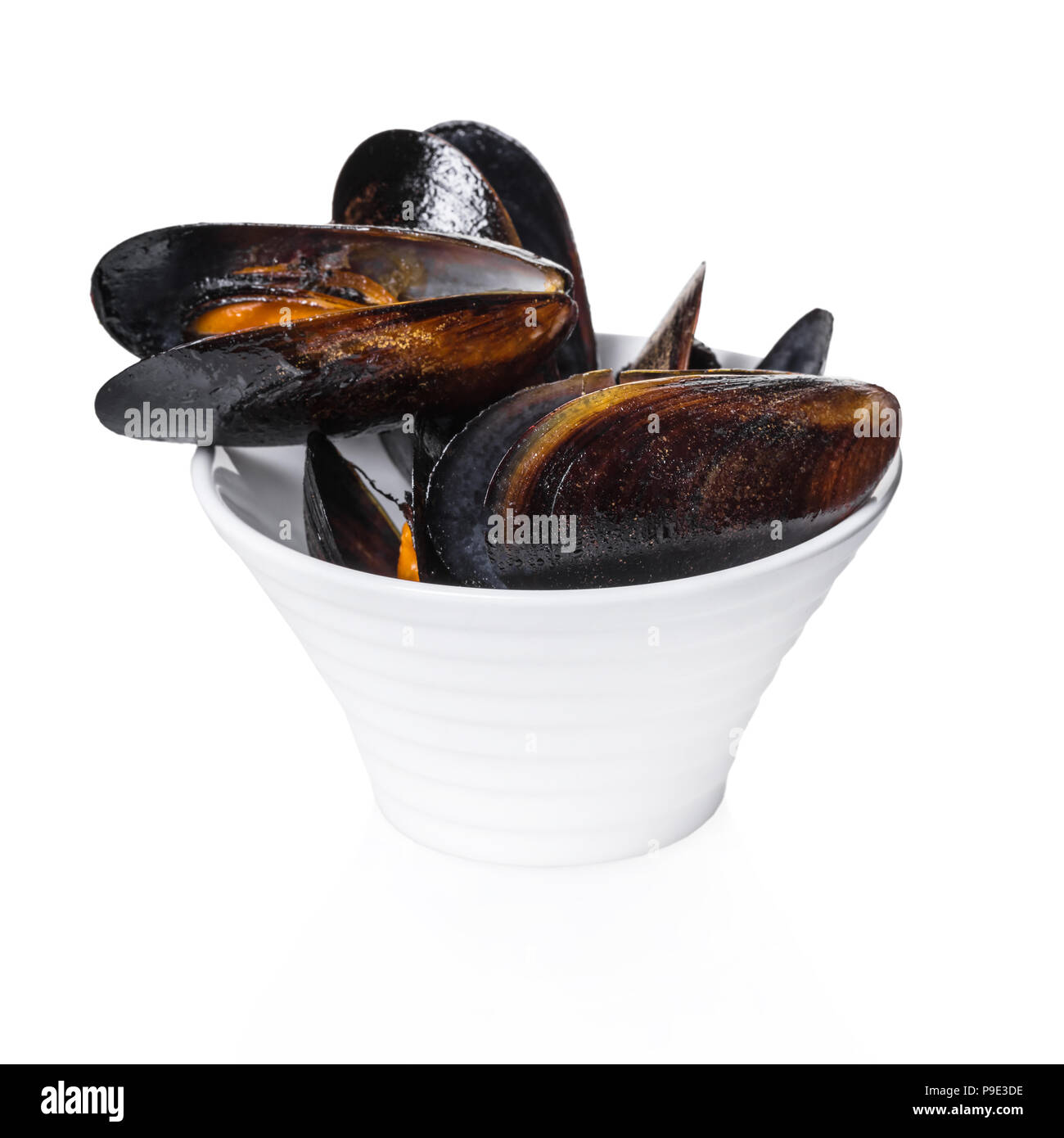 Fresh cooked mussels in Cut Out Stock Images & Pictures - Alamy