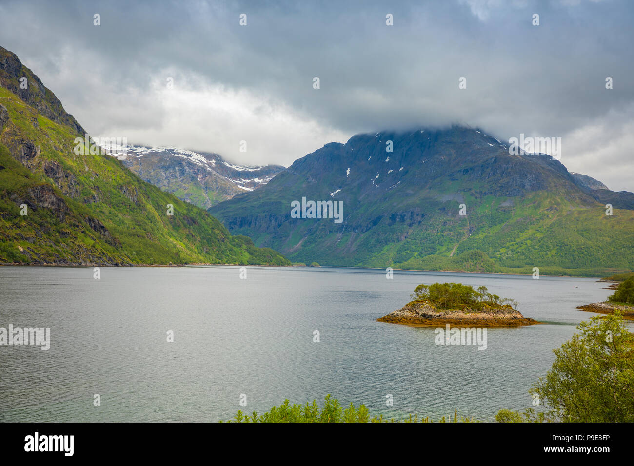 Norway beautiful view of reine at sunrise hi-res stock photography and ...