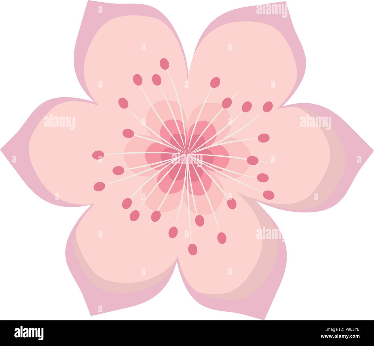 blossom flower icon over white background, vector illustration Stock ...