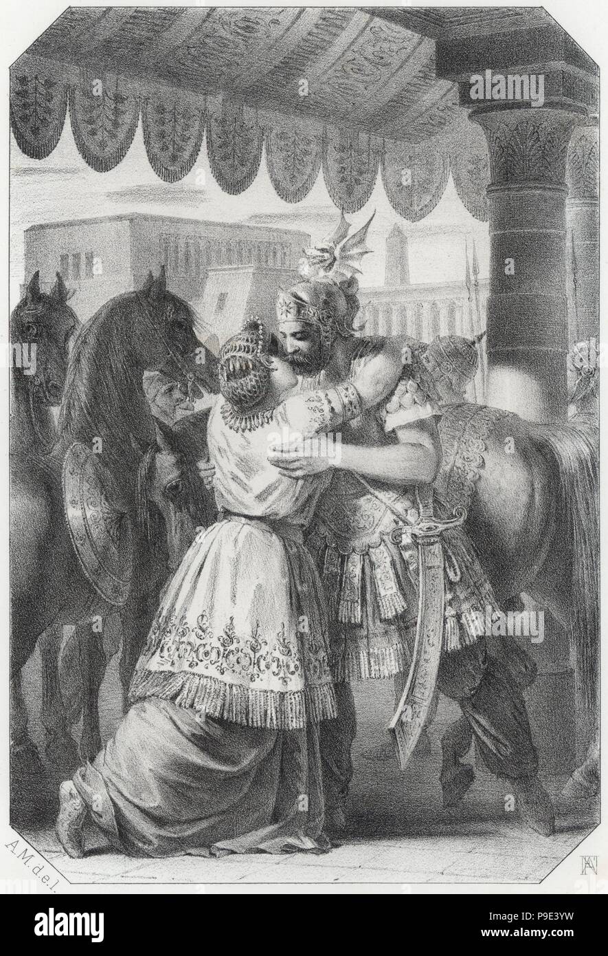 Septimia Zenobia (240-274), reina de Palmira junto a su esposo Septimio ...