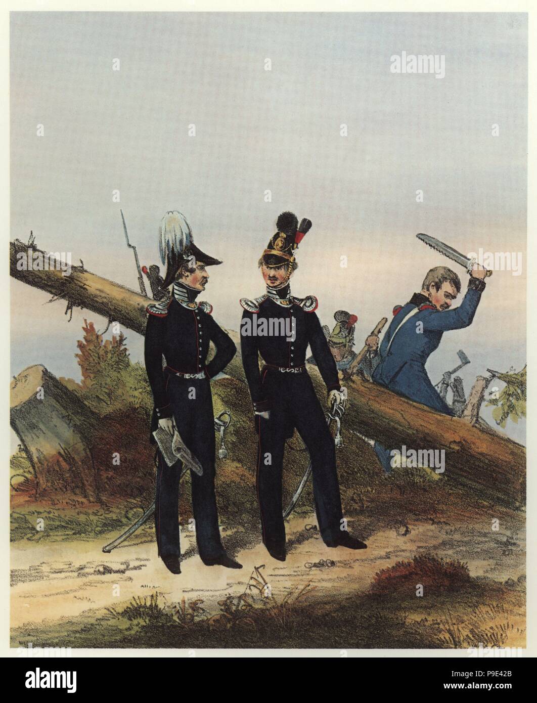 Germany. Kingdom of Bayern. Uniforms of the nineteenth century. Captain ...