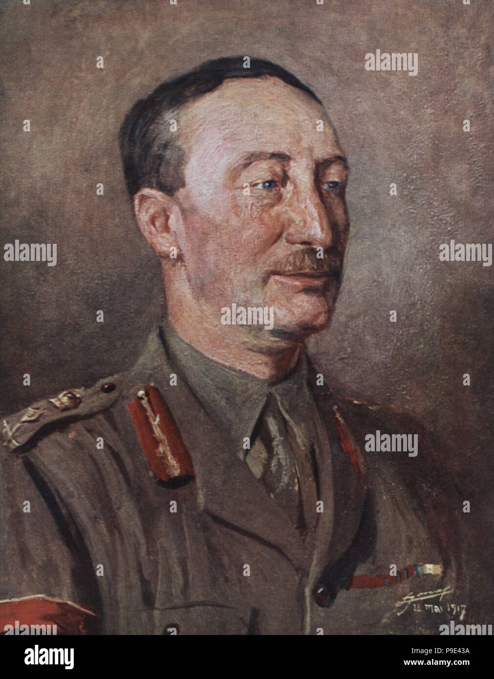 Hubert Poer Gough (1870-1963), general británico. Grabado de 1923 Stock ...
