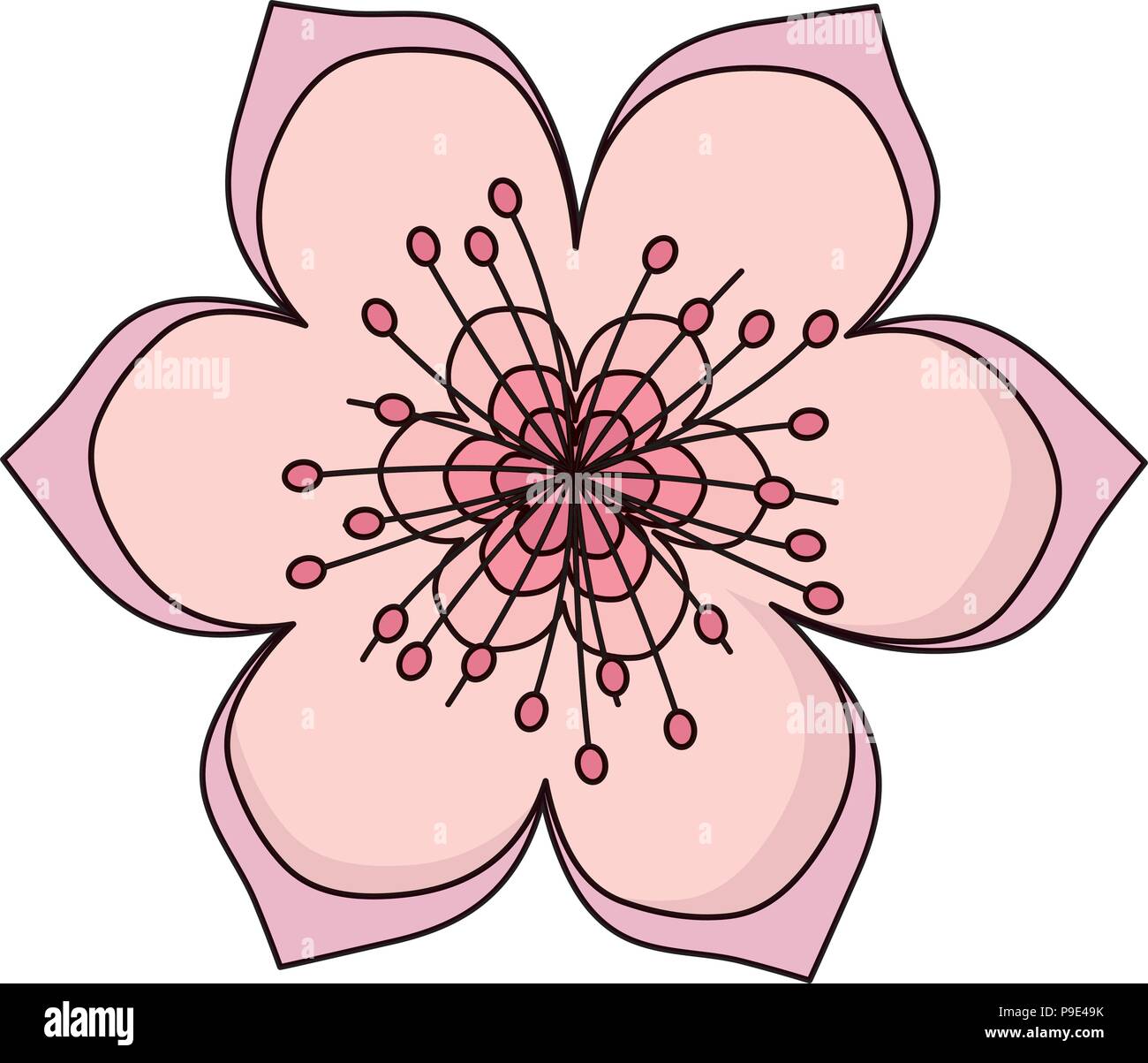 blossom flower icon over white background, vector illustration Stock ...