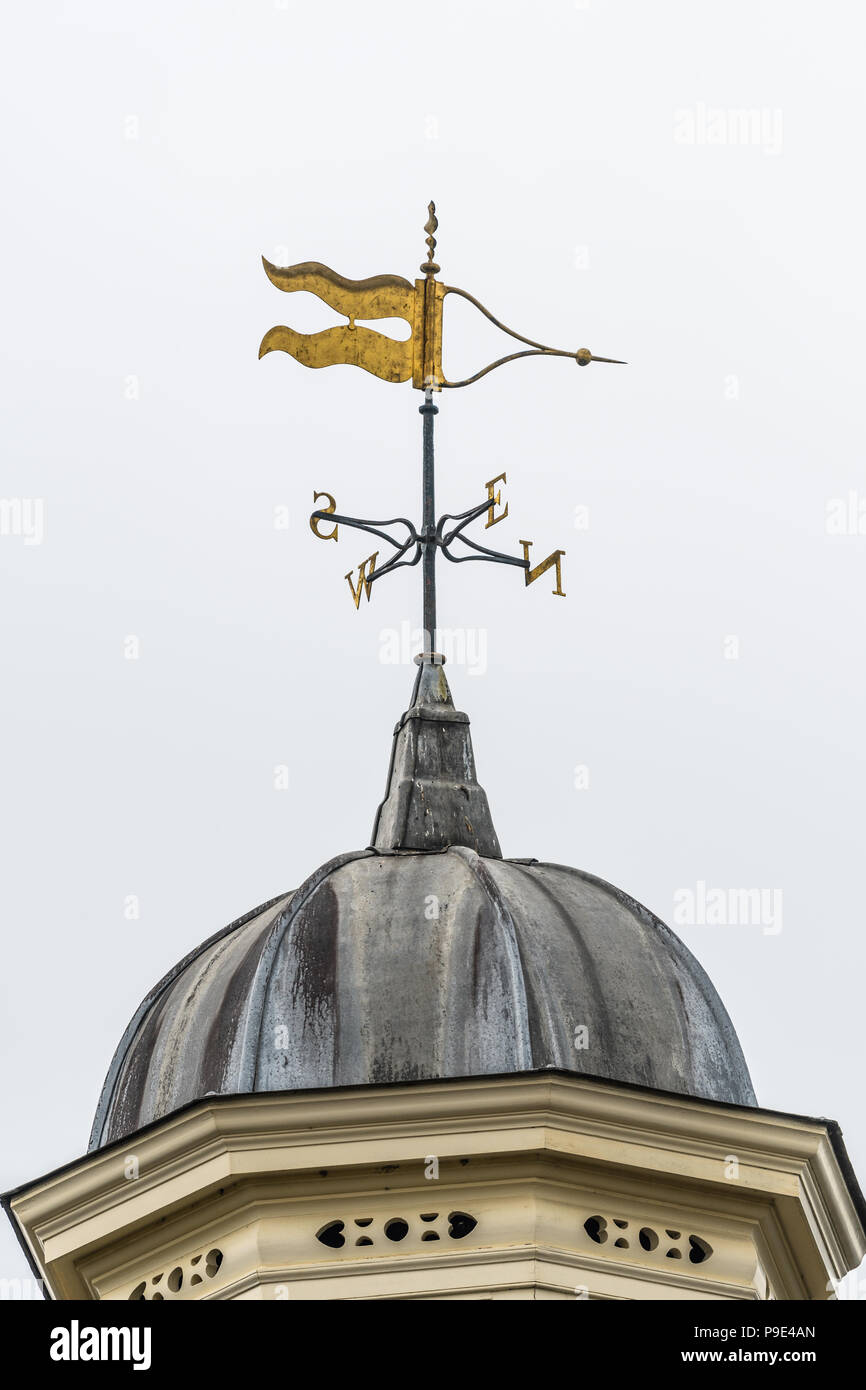 Weather vane atop a tower at Christ college, university of Cambridge ...
