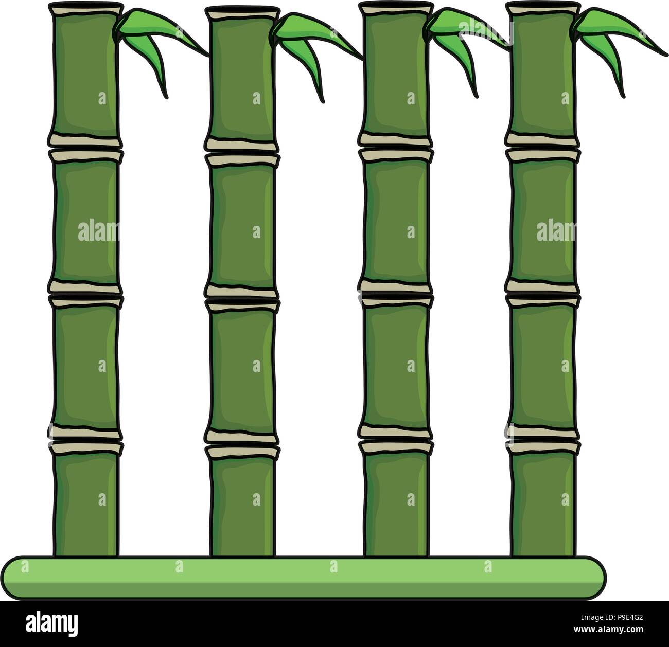 bamboo sticks icon over white background, vector illustration Stock ...