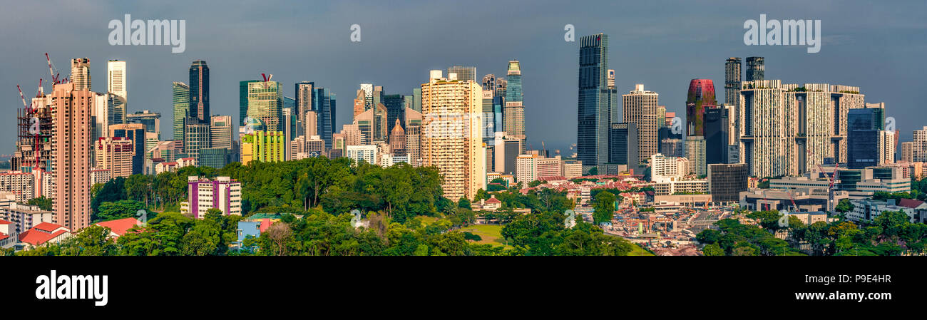 Panoramic View of City Against Greenery and Sky in Metropolitan City ...