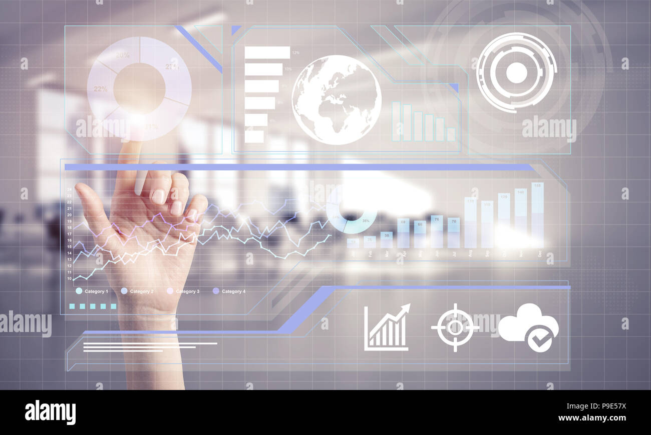Concept of using modern technologies for business globalization Stock ...