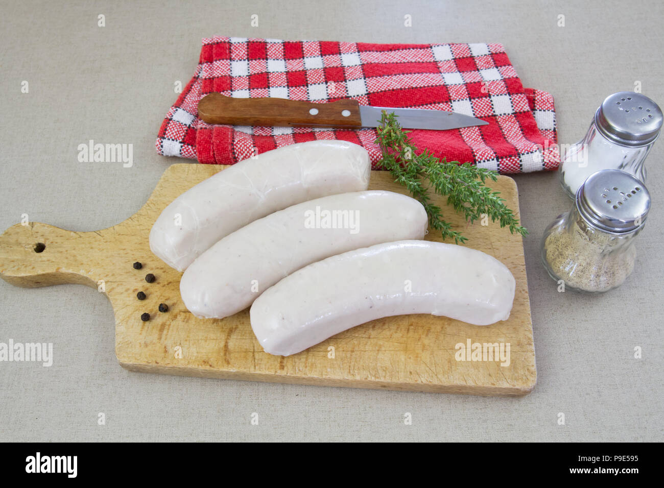 four white pudding to cook Stock Photo - Alamy