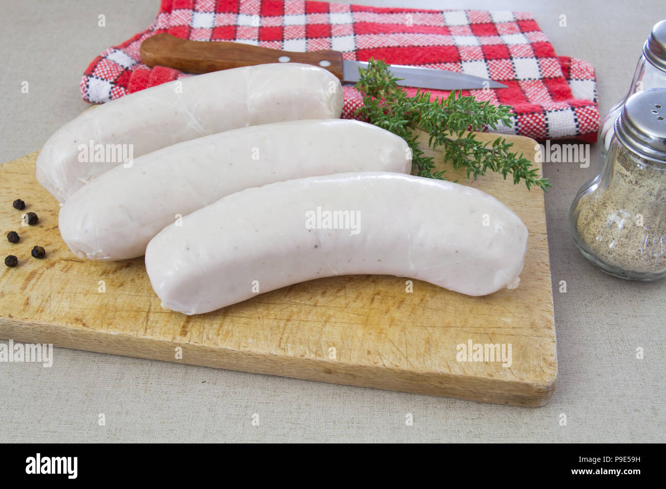 White pudding sausage studio hi-res stock photography and images - Alamy