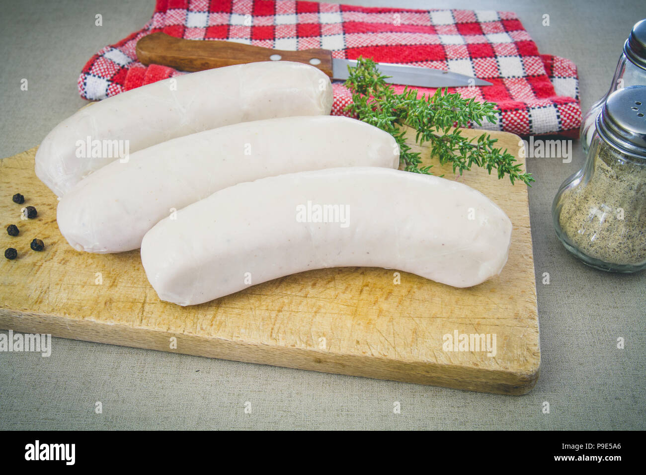 four white pudding to cook Stock Photo - Alamy