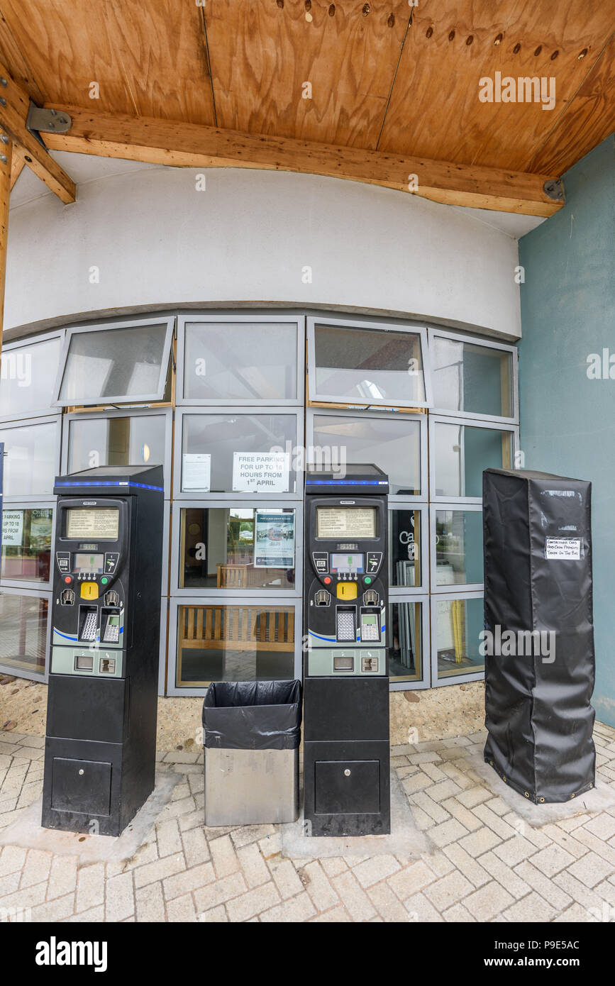 Ticket machines outside the park and ride terminal building at Milton ...