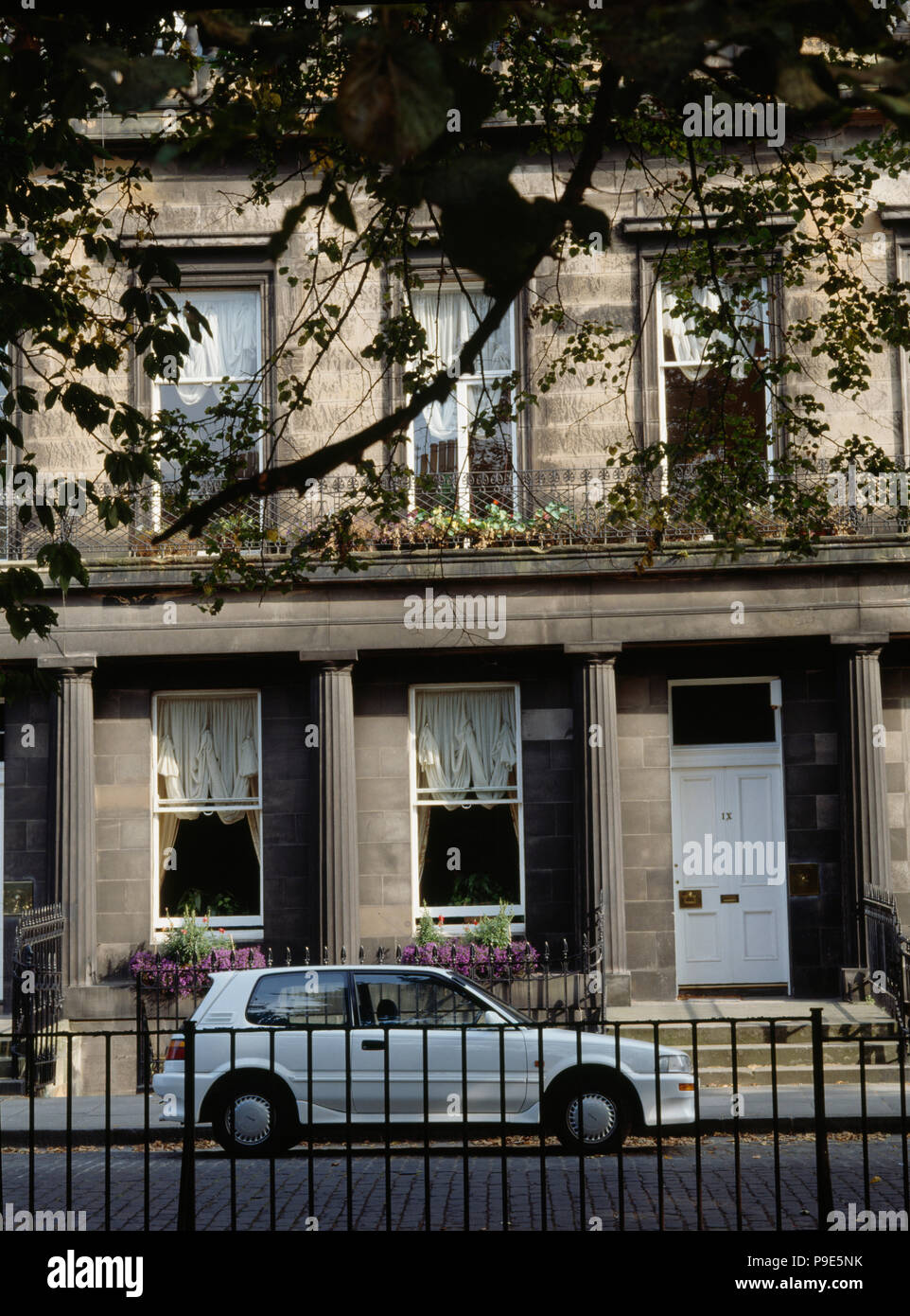 Exterior of terraced Regency townhouse Stock Photo - Alamy