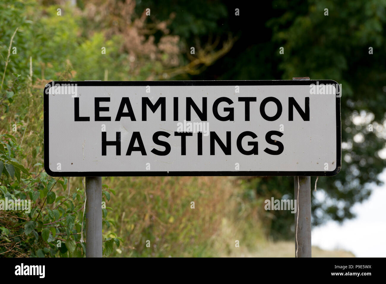 Leamington Hastings village sign, Warwickshire, England, UK Stock Photo ...