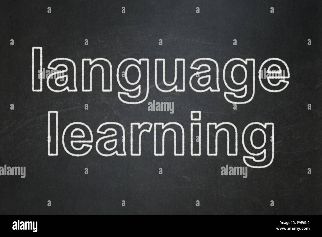Learning concept: Language Learning on chalkboard background Stock ...