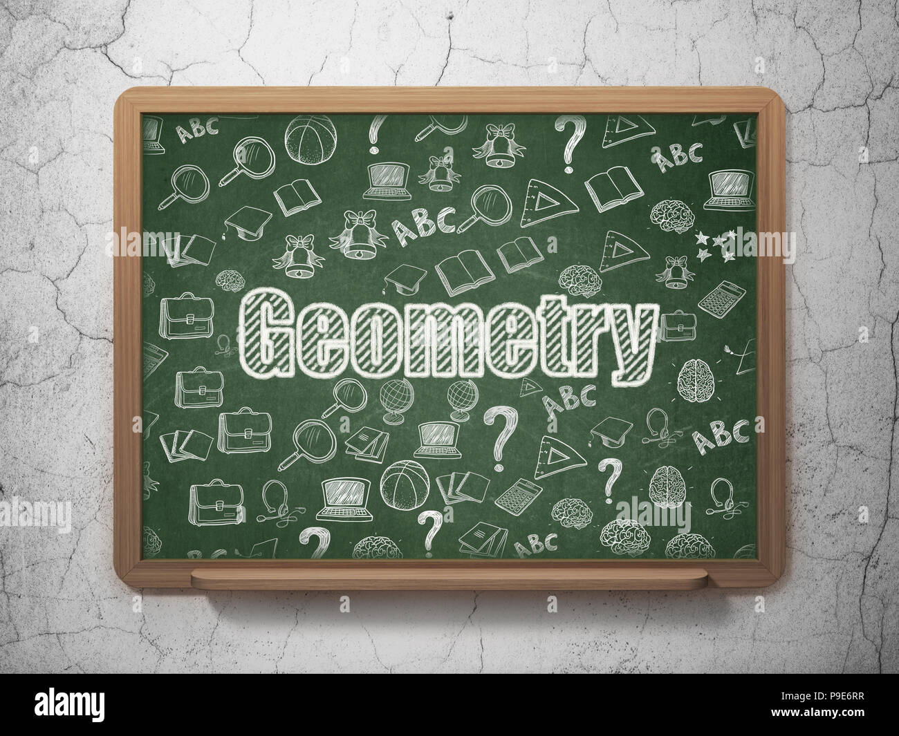 Education concept: Geometry on School board background Stock Photo - Alamy