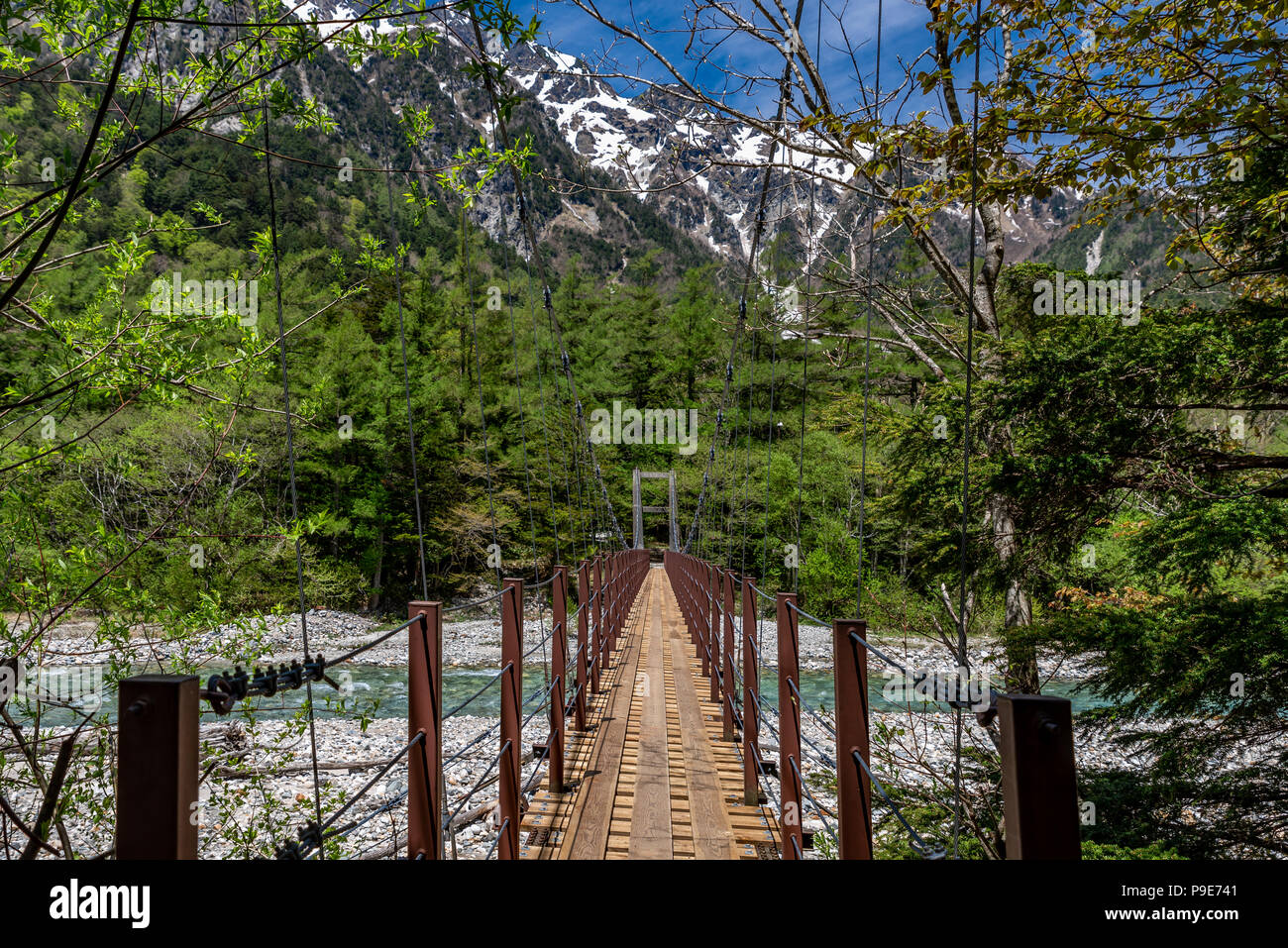 Kamikochi kappa bridge view hi-res stock photography and images - Alamy