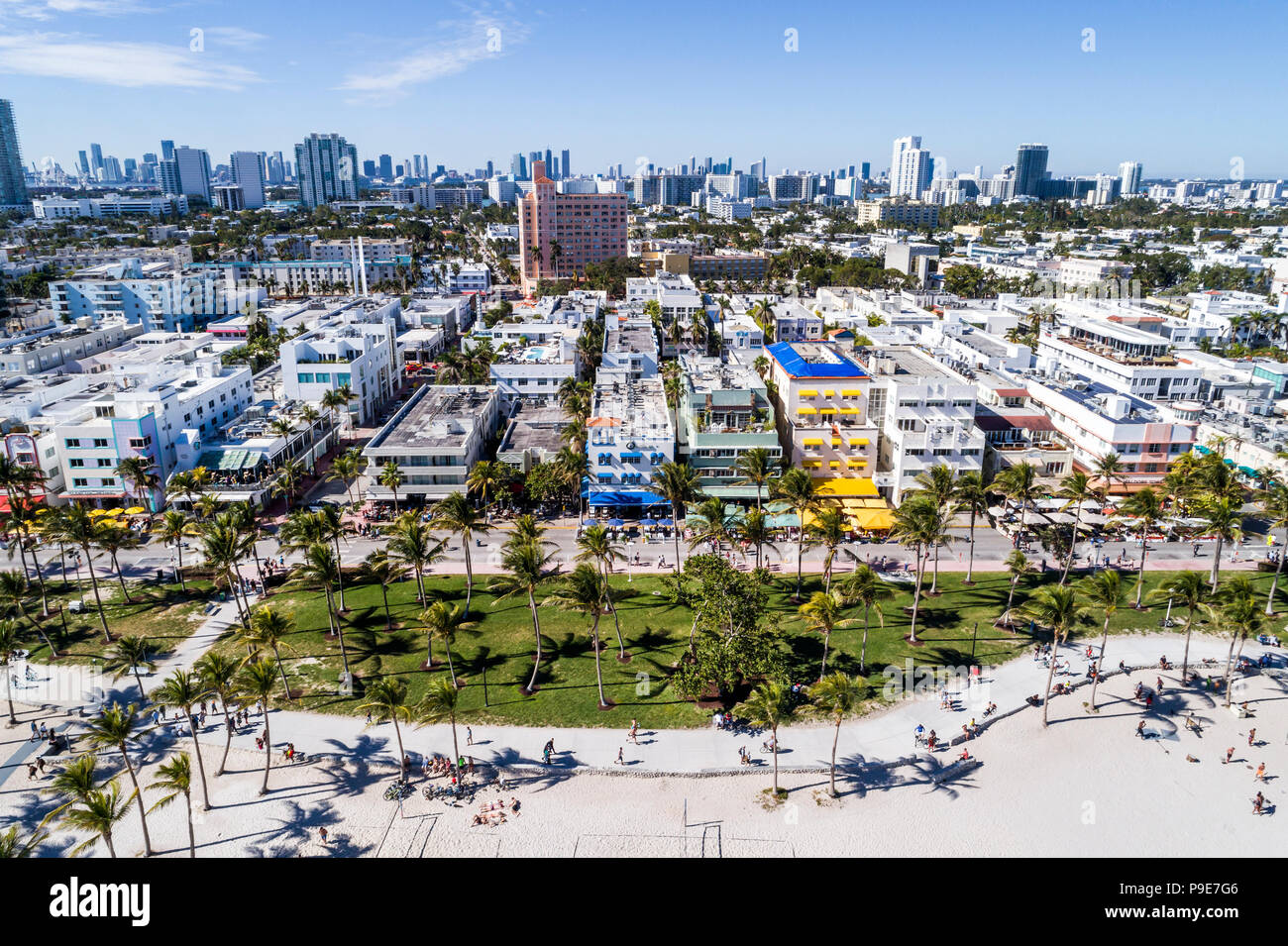 Miami Beach Florida,Ocean Drive,Lummus Park,hotel hotels,Serpentine ...