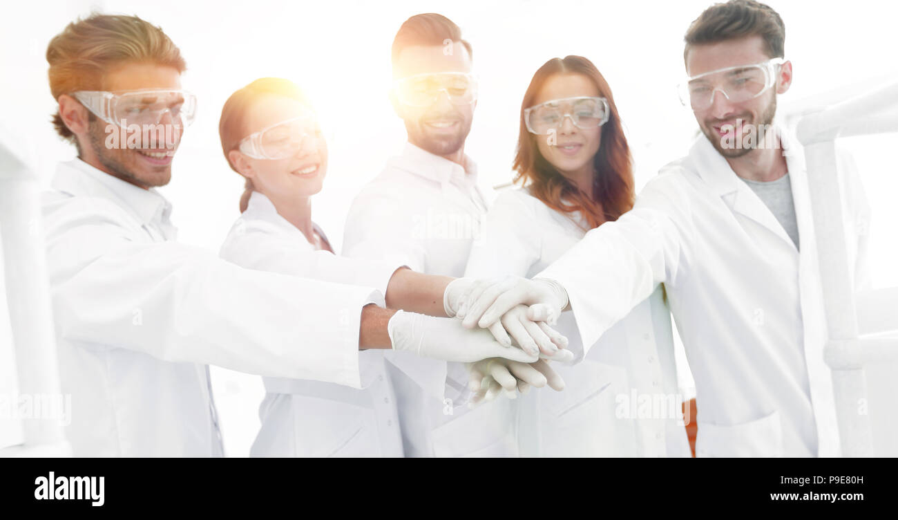 creative team of young scientists Stock Photo - Alamy