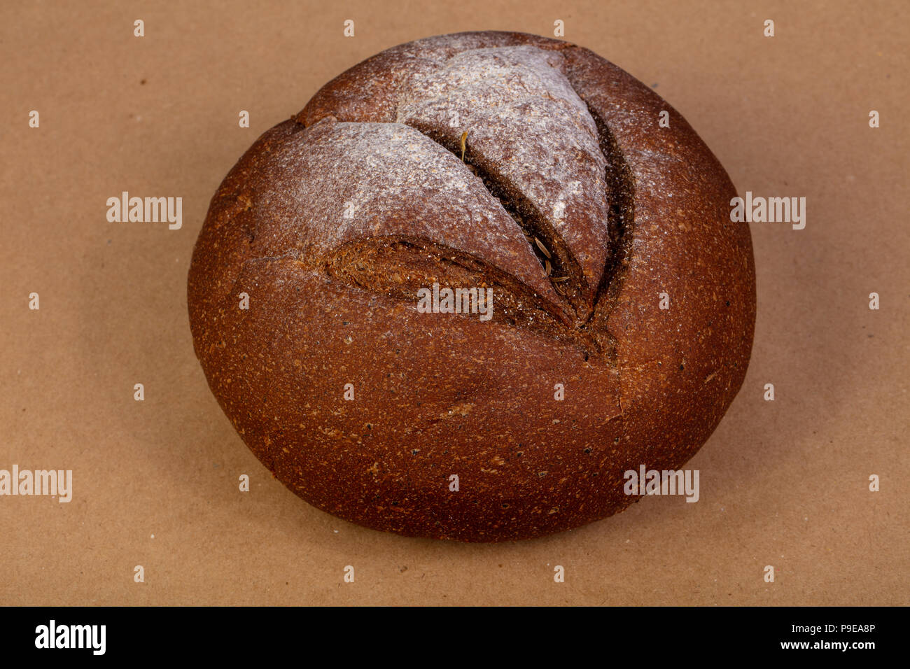 Hot crust Homemade round bread Stock Photo - Alamy