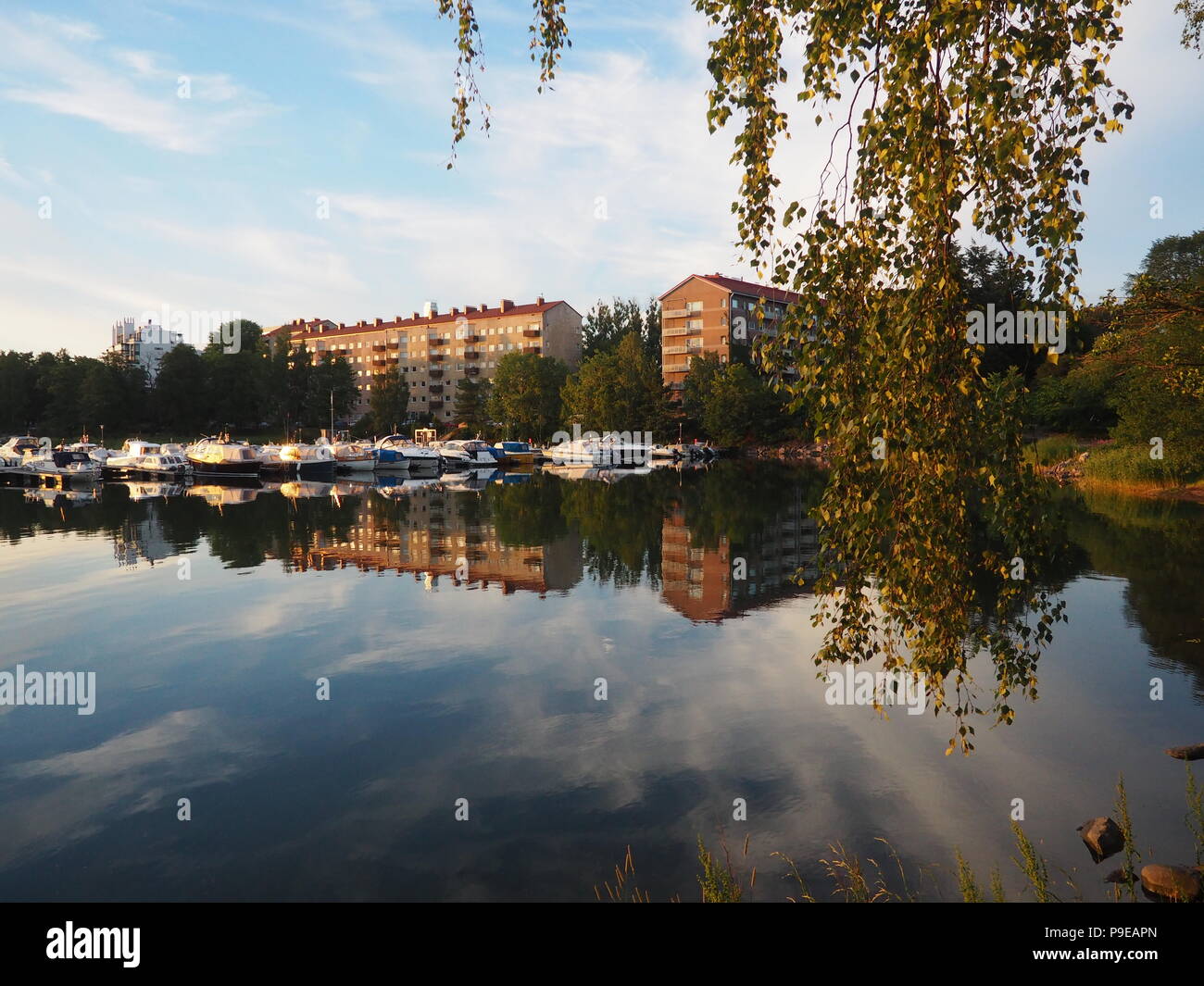 Summer night in Finland Stock Photo - Alamy