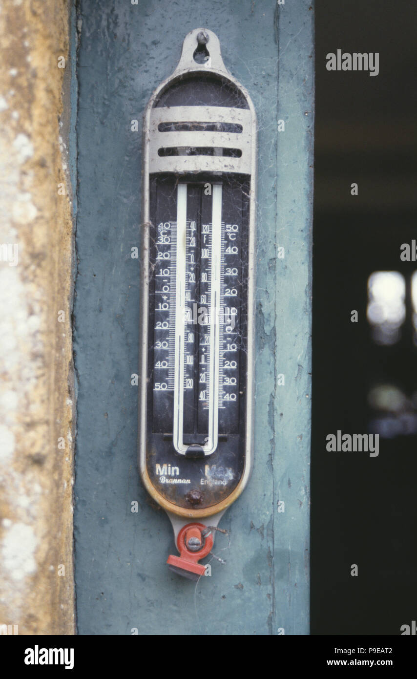 Old fashioned thermometer hi-res stock photography and images - Alamy