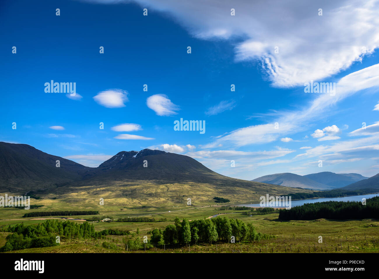 Scottish landscape. mountains and beautiful sky above Scotland Stock ...