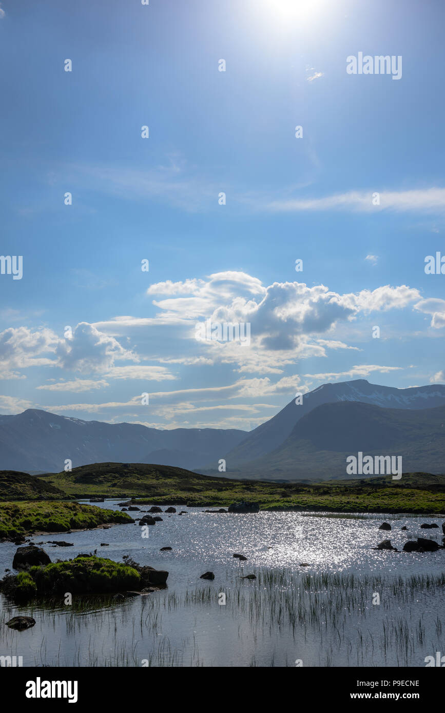Scottish landscape. mountains and beautiful sky above Scotland Stock ...