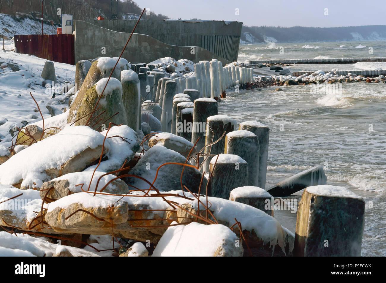 Sea wall coastal stone protection hi-res stock photography and images ...