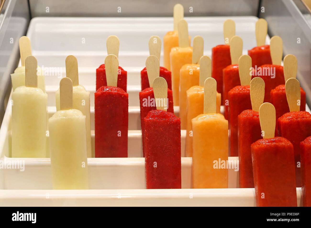Fruit popsicles frozen dessert snack Stock Photo - Alamy