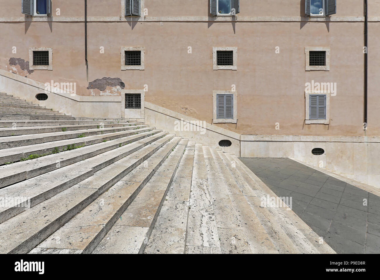 Big marble steps at Quirinale square in Rome Stock Photo - Alamy